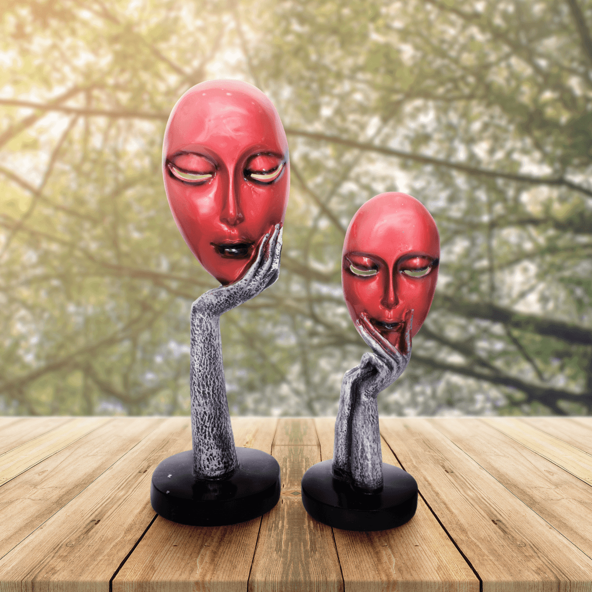 Abstract Red Sculptures – Decowiser