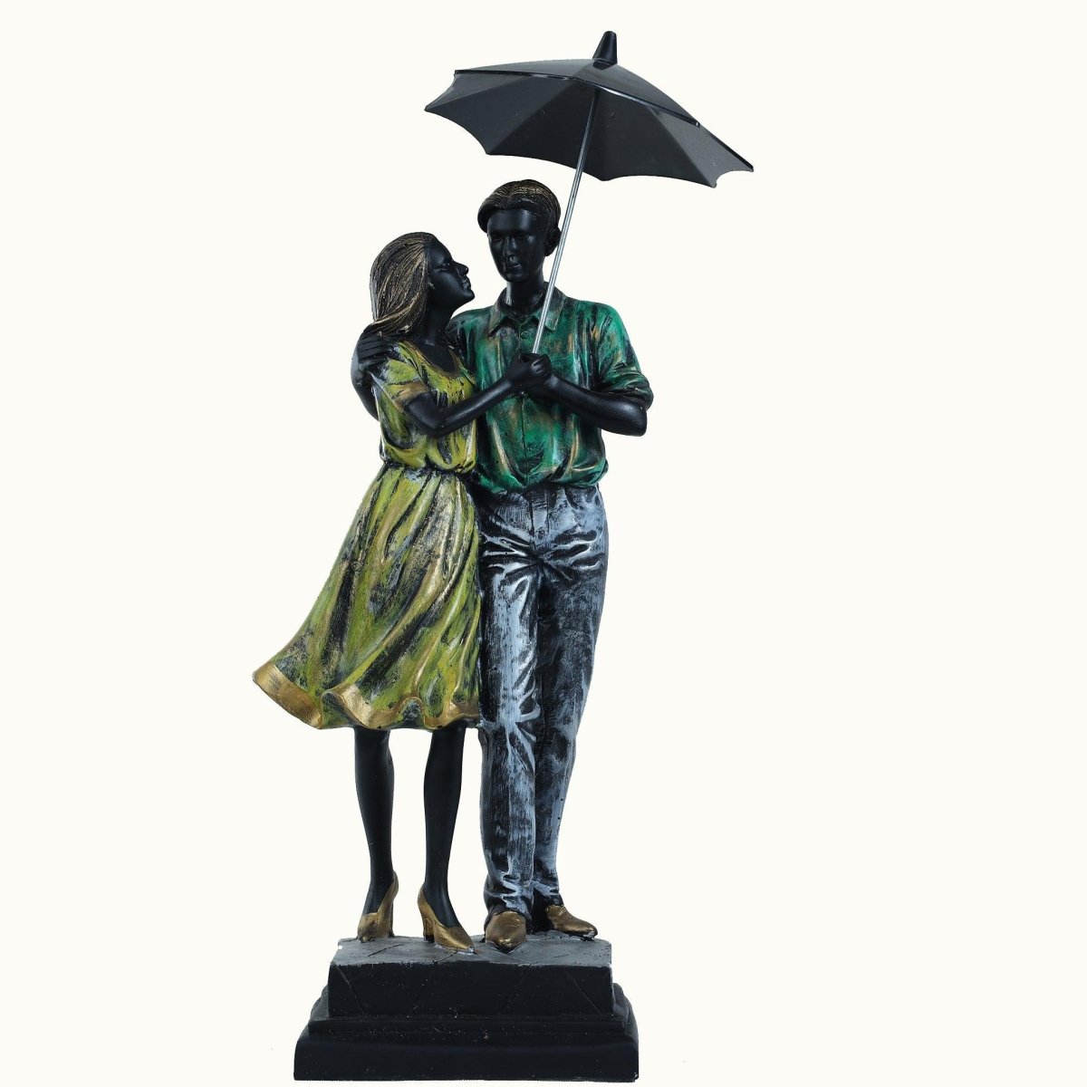 Romantic Couple Under Umbrella Statue – Decowiser